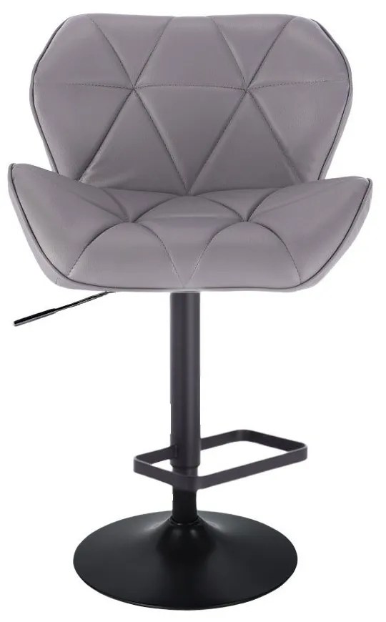 LuxuryForm DESIGN Barová židle MILANO na černé kulaté podstavě - šedá