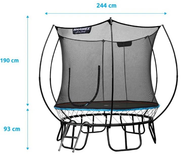Trampolína bezpružinová Marimex Free Jump 244 cm