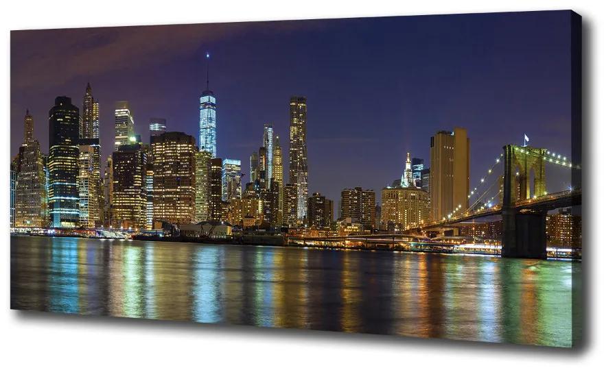 Wallmuralia Foto-obraz canvas do obýváku Manhattan noc 100x50
