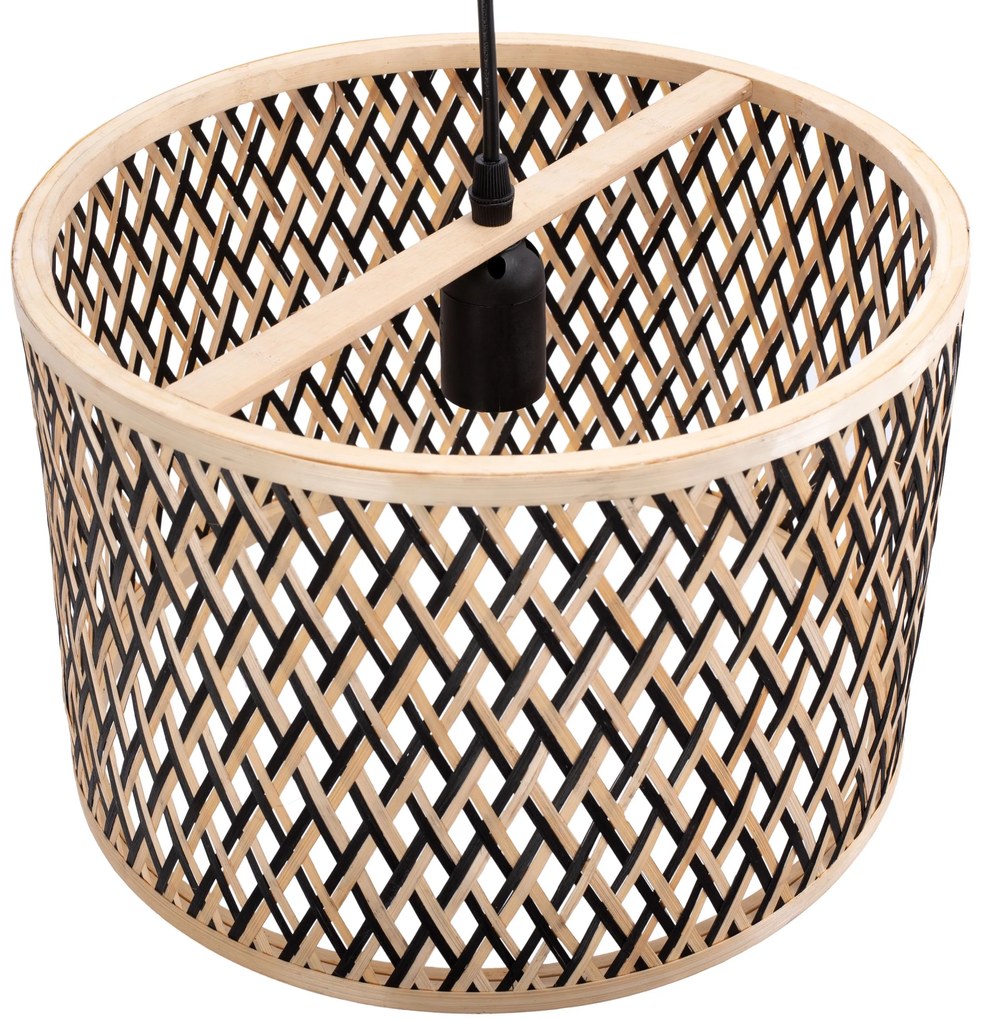 Toolight Natural, závěsné stropní svítidlo 1xE27 APP1543-1CP, přírodní hnědá, OSW-01800