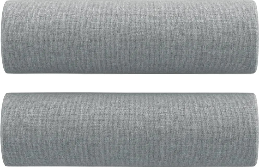 3dílná sedací souprava s polštáři světle šedá textil 3201258