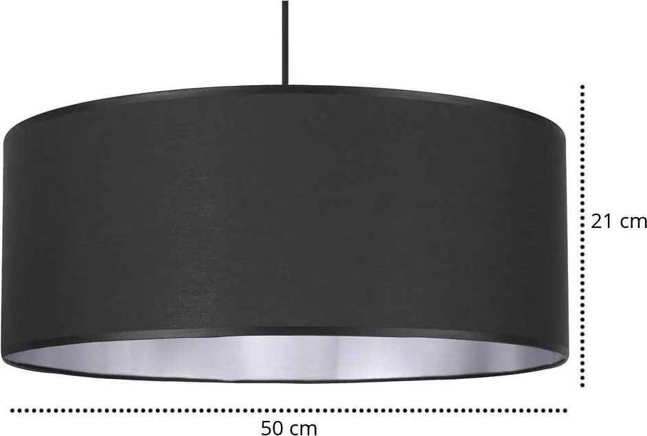 Závěsné svítidlo Shade, 1x textilní stínítko (výběr ze 2 barev), (výběr ze 3 barev konstrukce), (fi 50cm), ch