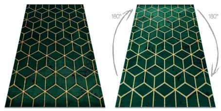 koberec EMERALD výhradní 1014 glamour, stylový krychle lahvově zel velikost 120x170 cm | krásné koberce cz