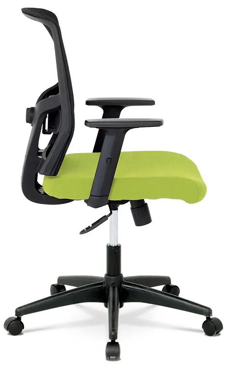 Autronic - Kancelářská židle, látka zelená + černá, houpací mechnismus - KA-B1012 GRN