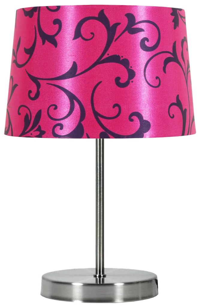 CLX Stolní moderní lampa AROSA, 1xE14, 40W, růžová 41-55866