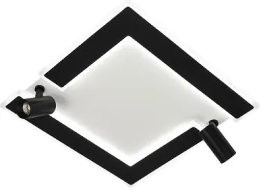LED Stmívatelné stropní svítidlo LED/80W/230V 3000-6500K černá +dálkové ovládání