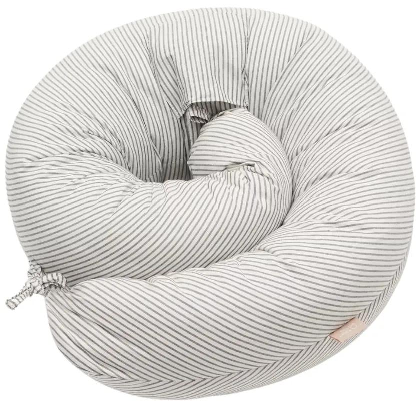 Béžovo-šedý bavlněný kojicí polštář Kave Home Yamile 135 cm