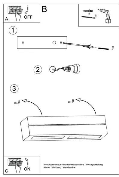 Sollux SL.0231 - Nástěnné svítidlo VEGA LINE 1xE27/60W/230V bílá