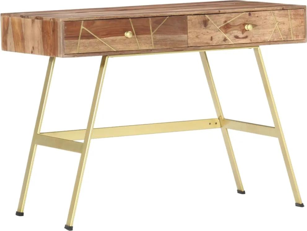 vidaXL Psací stůl se zásuvkami 100x55x75 cm masivní sheeshamové dřevo [286151]