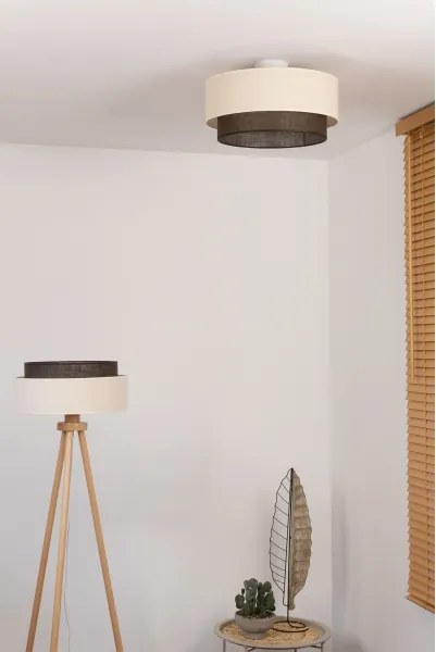 Brilagi - LED Stropní svítidlo BOHO STYLE 1xE27/15W/230V pr. 40 cm krémová/hnědá