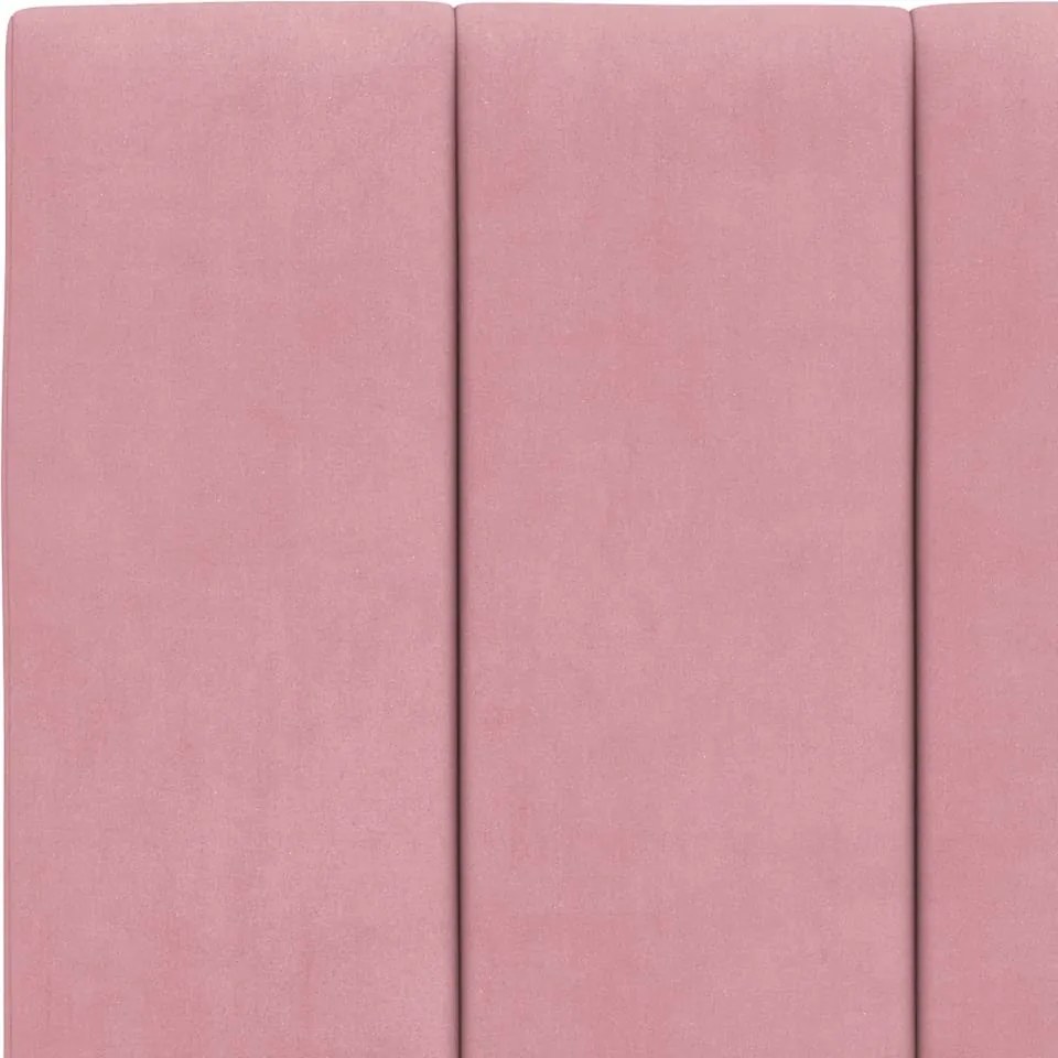 Postel s matrací Hanko růžová 180 x 200 cm samet 3208615
