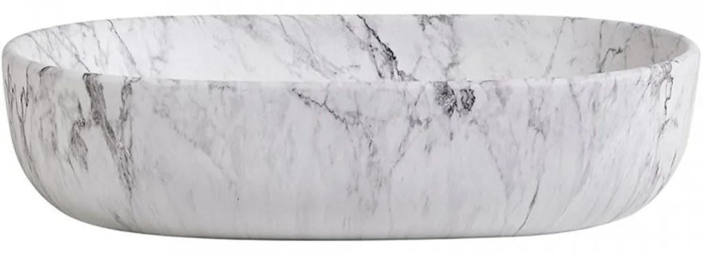 Cerano Deno, keramické umyvadlo na desku 590x410x145 mm, imitace mramoru, CER-CER-428440