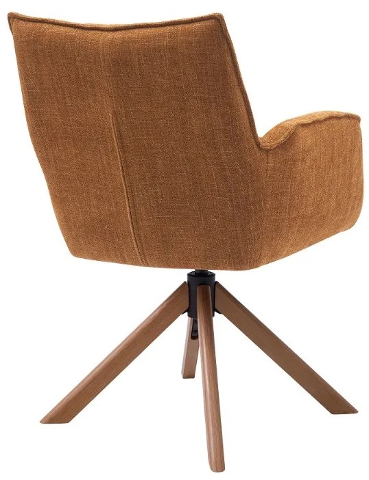 Designová otočná židle Callahan II skořicová