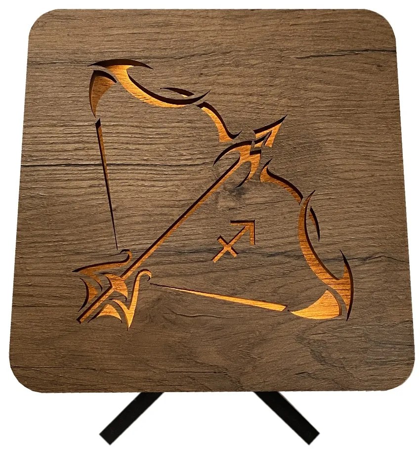 Li-Go Znamení "Střelec" lampa 19x19cm provedení povrchu: dub světlý