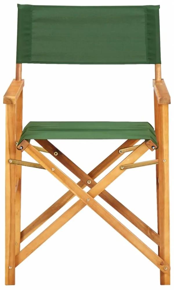 Režisérská židle akáciové dřevo Dekorhome Šedá