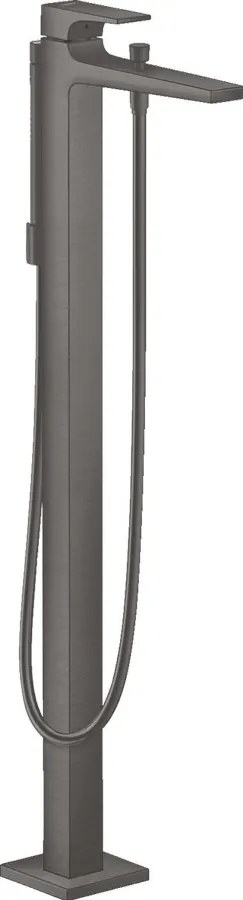 Hansgrohe Metropol, vanová baterie na podlahu, kartáčovaná černá chromová, 32532340