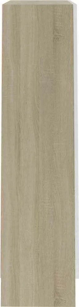 vidaXL Vitrína 82,5 x 30,5 x 115 cm kompozitní dřevo [802755] Barva: Bílá