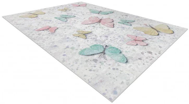 Dywany Łuszczów Dětský kusový koberec Bambino 1610 Butterflies cream - 160x220 cm