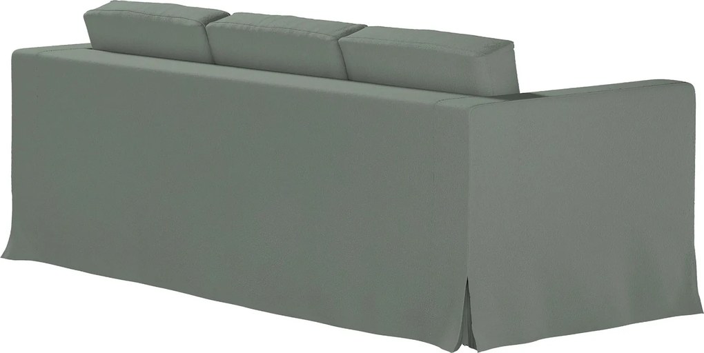 Potah na pohovku IKEA  Karlanda 3-místná nerozkládací, dlouhý barva zelená látka pletený vzor