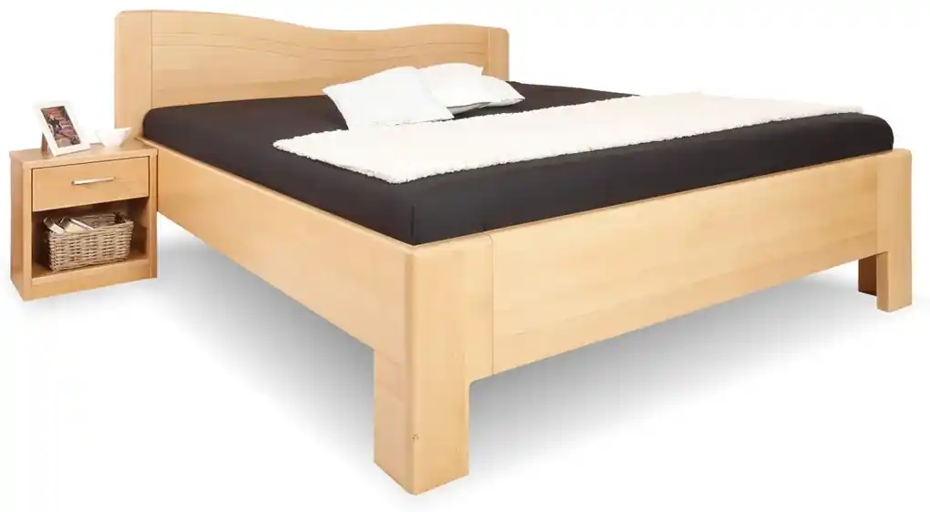 Vysoká manželská postel z masivu K-DESIGN 1, masiv buk | BIANO