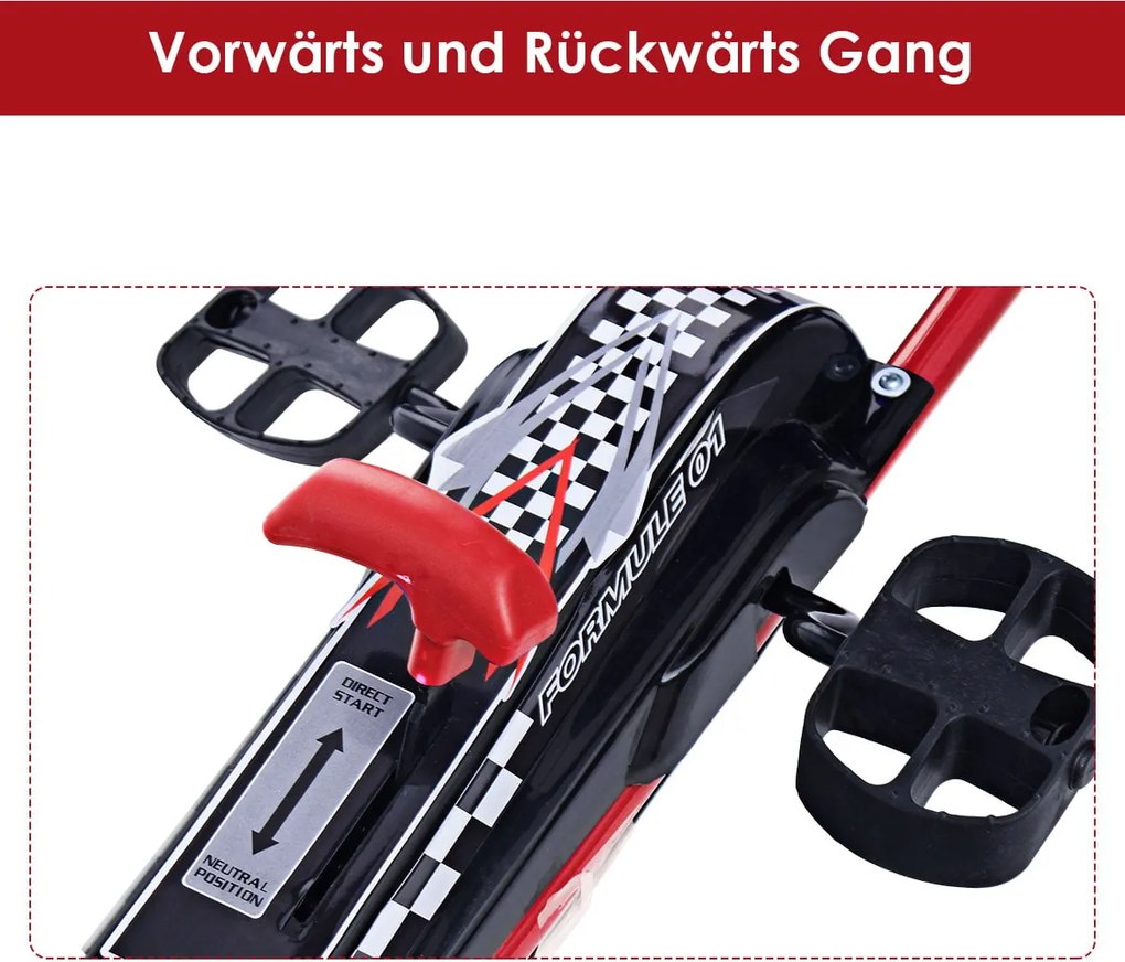 Costway Pedál Gokart Racing Dětské auto Pedál vozidla Pedál Auto