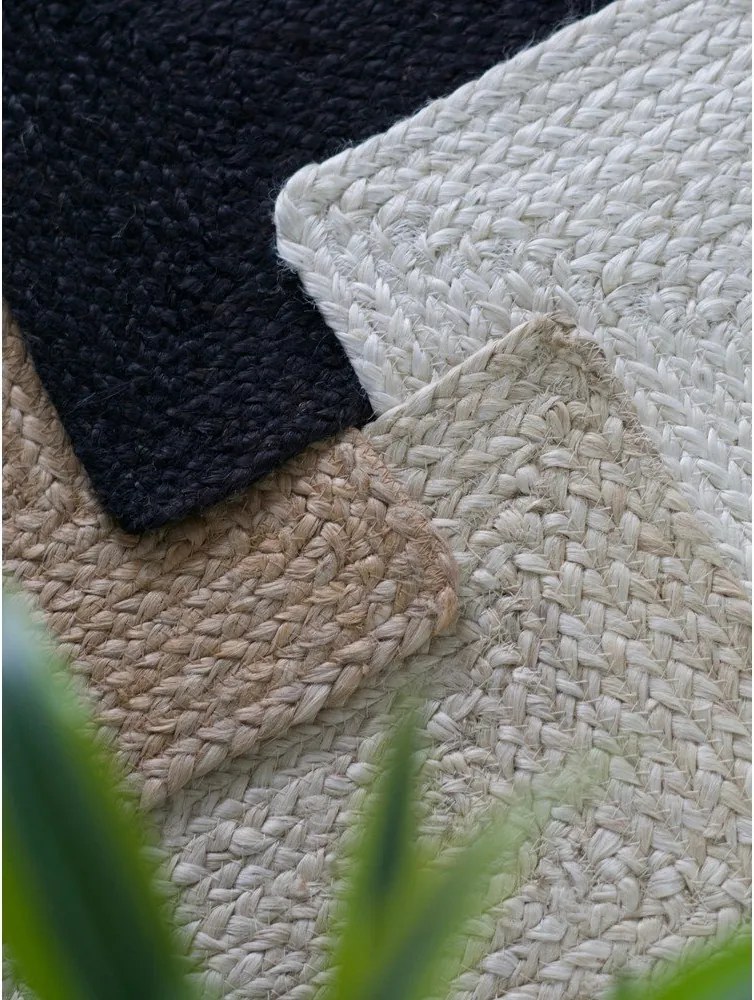 Černý oboustranný/ručně tkaný jutový koberec 160x230 cm Juno – Hanse Home
