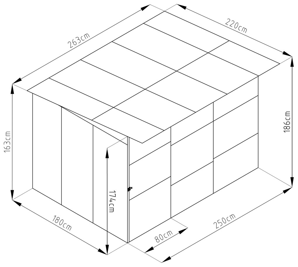 Kotec pro psa G21 KEN 572 - 260 x 220 cm, šedý