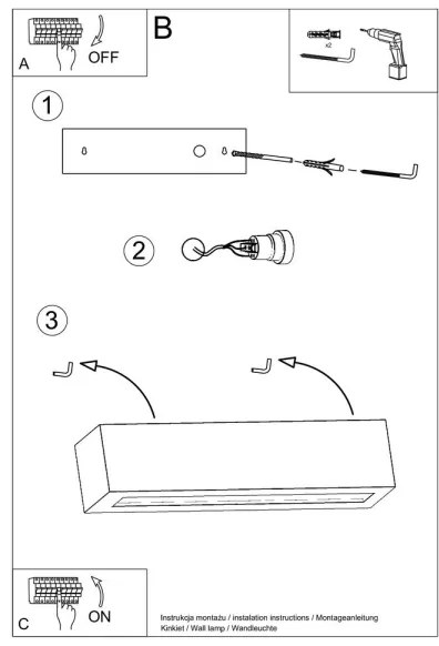 Sollux SL.0877 - Nástěnné svítidlo VEGA 1xE27/60W/230V šedá