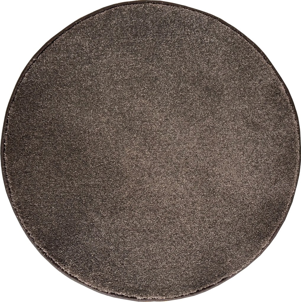 Vopi, Kusový koberec Laguna LUX čokoláda kruh, 80x80 (průměr) kruh, hnědá, ložnice