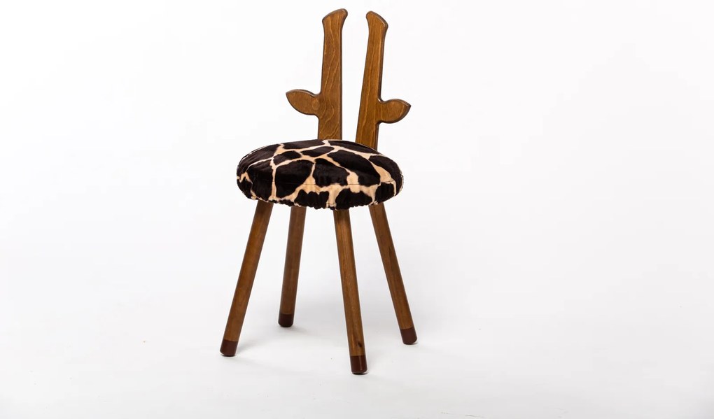 dětská židle ŽIRAFA - ořech židle: s podsedákem