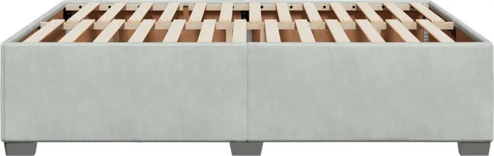 Rám postele bez matrace světle šedý 140 x 190 cm samet 3284631