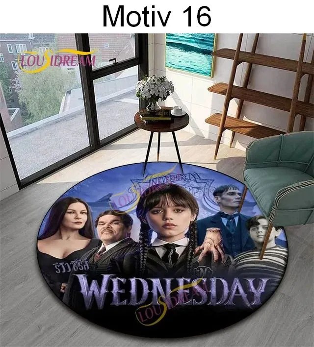 Kulatý koberec WEDNESDAY ADDAMS (průměr 80 cm) Motiv: 16