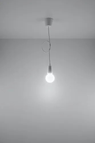Lustr SOLLUX Diego 1 E27 1x60W bez zdroje SL.0569 bílá
