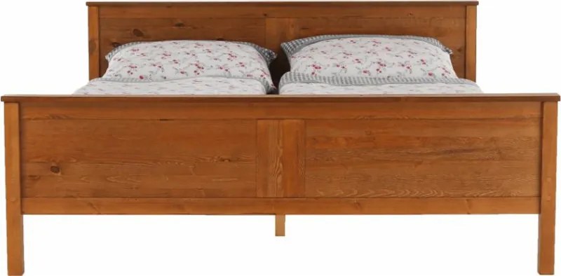 Postel, borovicové dřevo v odstínu dub, 180x200, PROVO NEW Kondela 0000400849