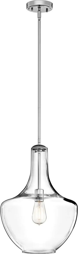 Světlo nad stůl Elstead EVERLY M chrom 1xE27 60W 35 cm