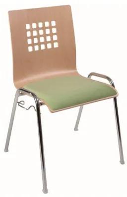 Alba Jednací židle VIOLA s čalouněným sedákem Barva kostry šedá kostra (metallic) GALERIE - Čalounění Alba LÁTKY 1 / FILL, SUEDINE