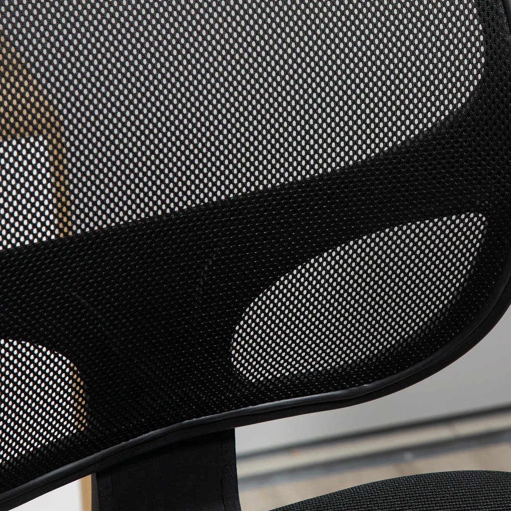 Ergonomická kancelářská židle Vinsetto kancelářská židle, otočná židle, kreslící židle, nastavitelný kroužek na nohy, do 120 kg, černá, 60x56x110-132…