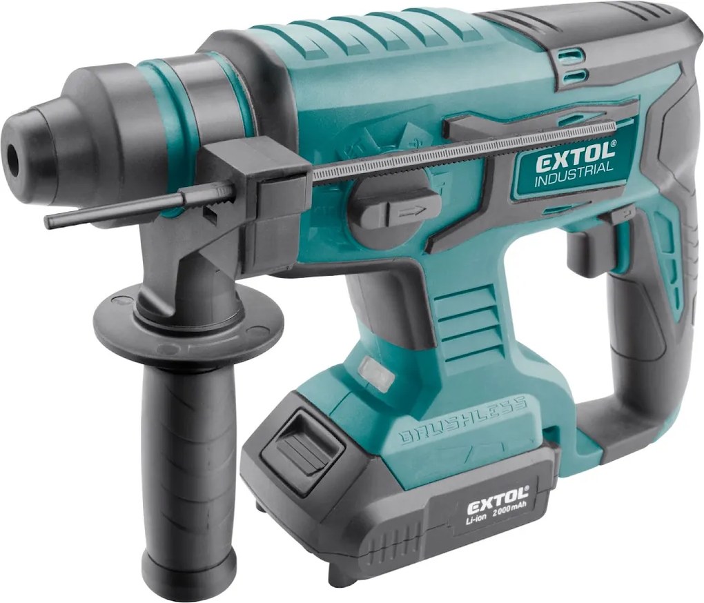 Kladivo vrtací aku SHARE20 V, 1,7J, SDS plus, BRUSHLESS, 20 V Li - ion, 2000 mAh EXTOL INDUSTRIAL 8791818