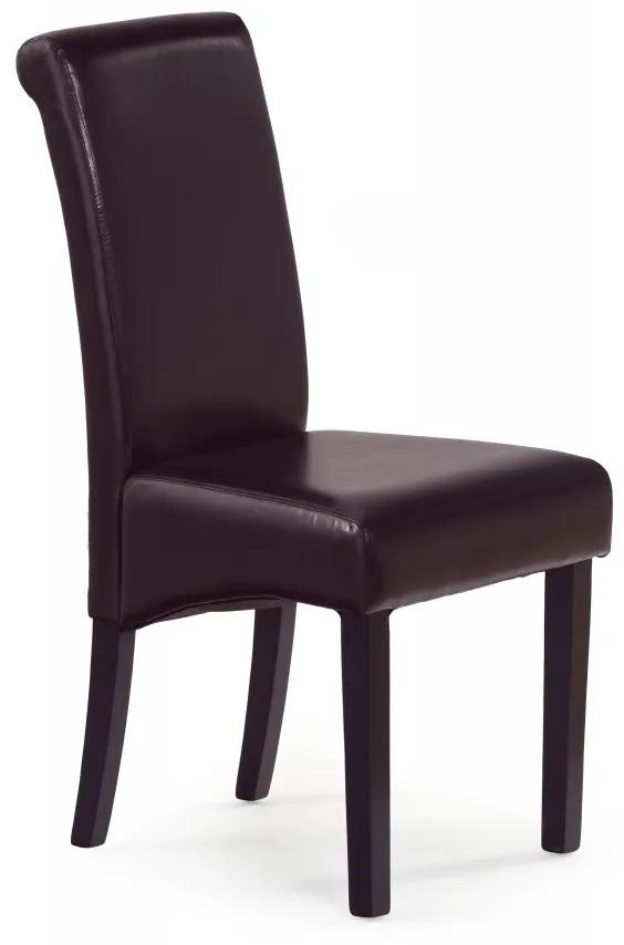 Jídelní židle NERO tmavě hnědá / wenge Halmar