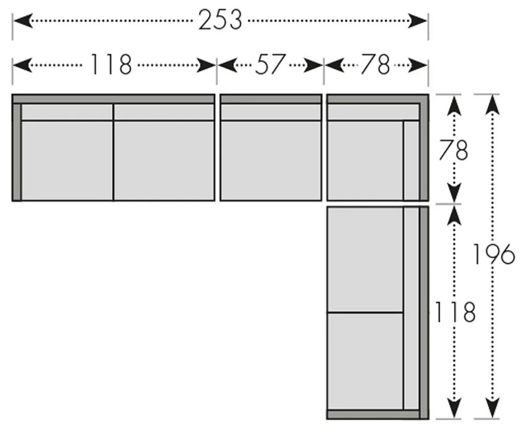 DOPPLER Hliníková rohová sestava EXPERT (antracit)