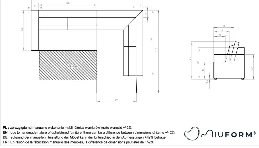 Tmavě šedá rozkládací rohová pohovka (variabilní) Homely Tommy – Miuform