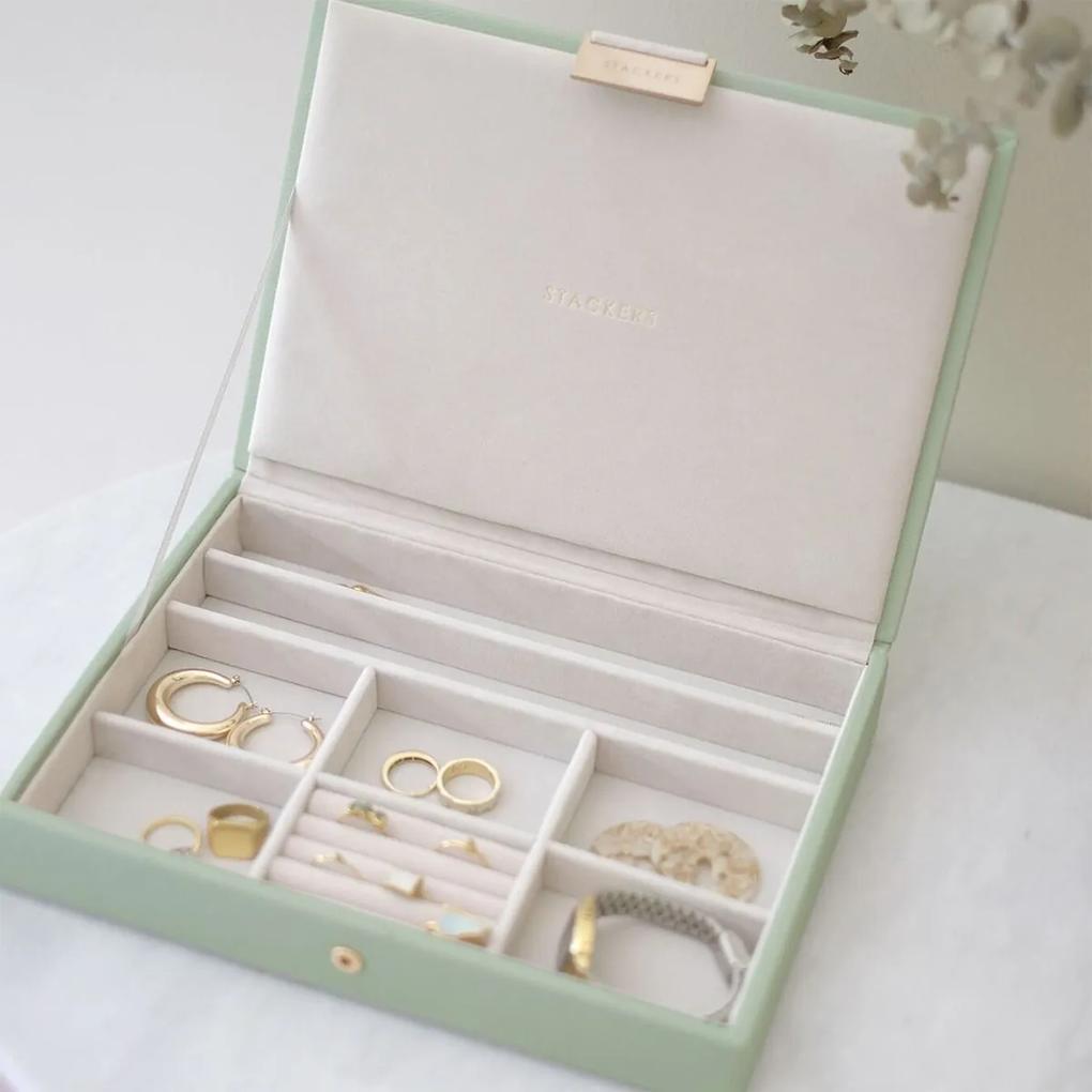 Krabička na šperky Stackers s poklicí classic bílo-béžová