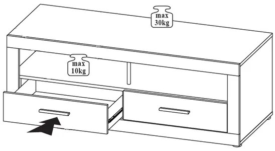 Obývací stěna Ibiza, s osvětlením