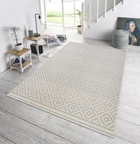 Hanse Home, Kusový koberec Meadow 102467 – na ven i na doma, 140x200, šedá, chodba / předsíň