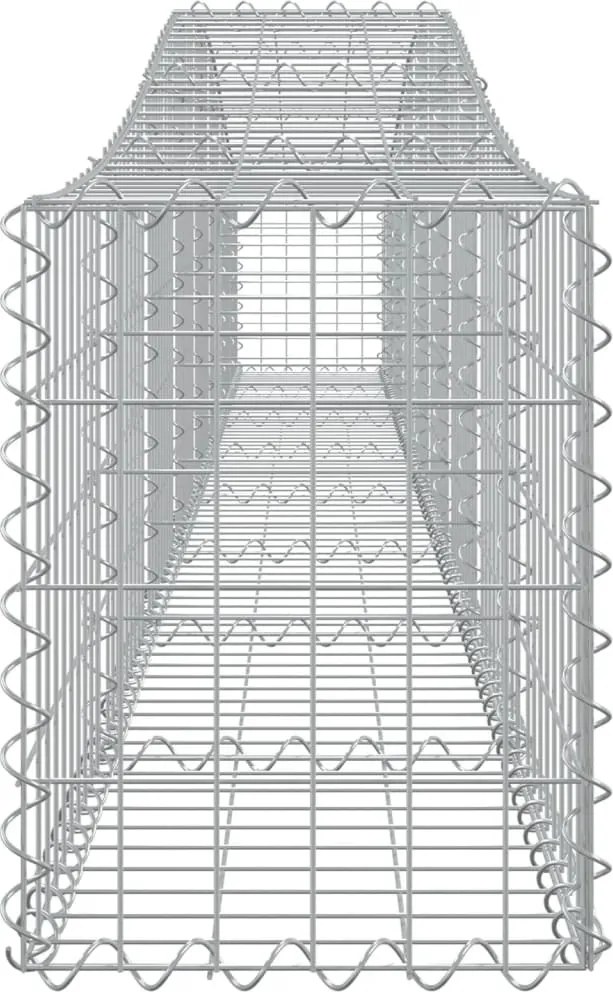 vidaXL Klenuté gabionové koše 3 ks 400x30x40/60 cm pozinkované železo [3145788]