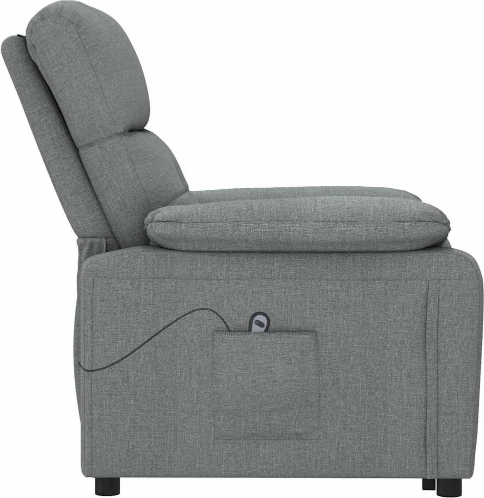 Elektrické polohovací křeslo tmavě šedé textil 3073803
