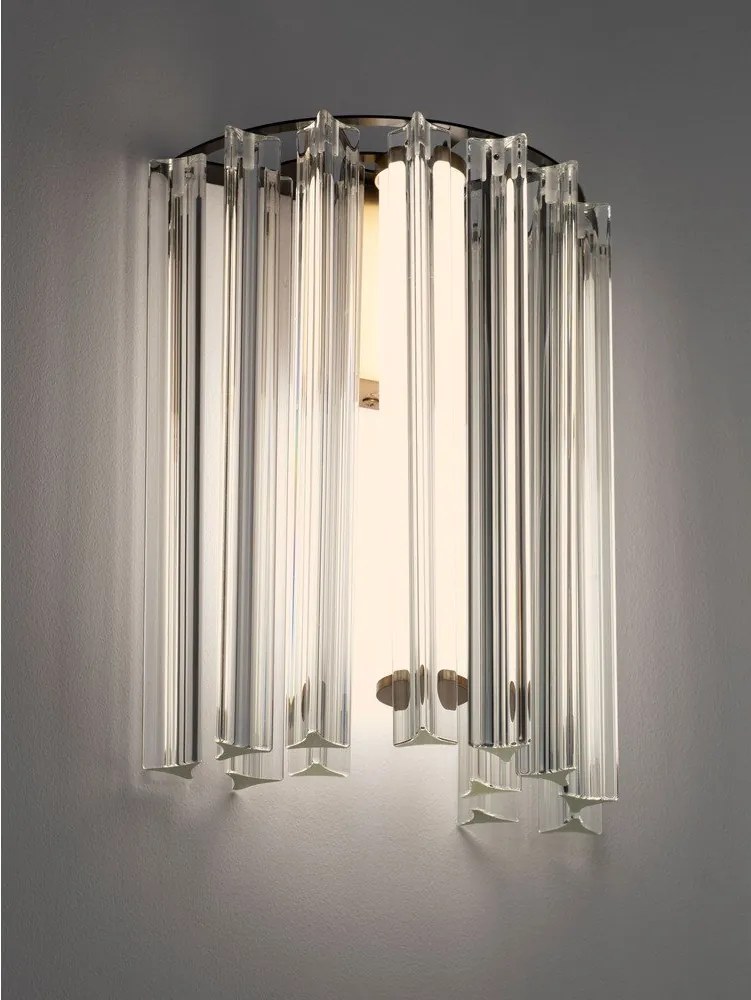 Skleněné LED nástěnné svítidlo v mosazné barvě Nol – Nova Luce