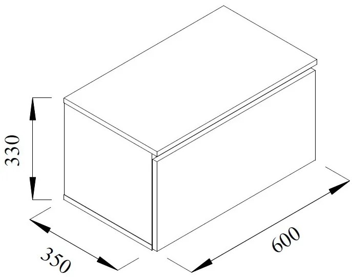Nástěnná skříňka Asko Living, 60 cm, dub artisan