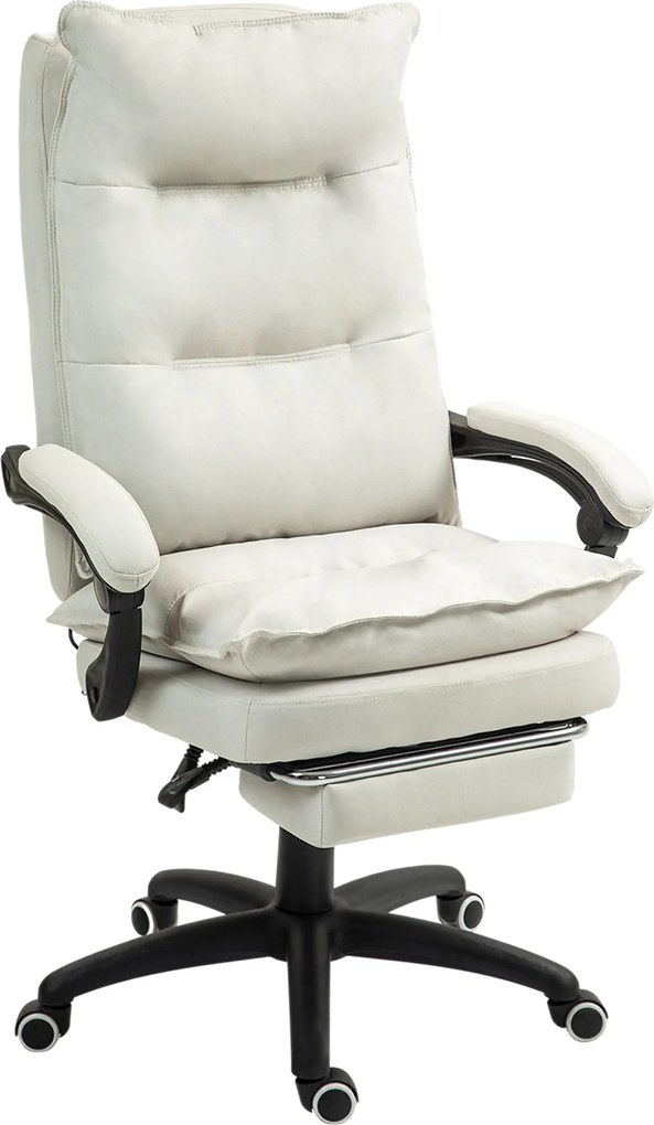 Kancelářská židle Vinsetto s 6bodovou masáží, ergonomická herní židle s funkcí polohování, výškově nastavitelná manažerská židle s podnožkou, nosnost…