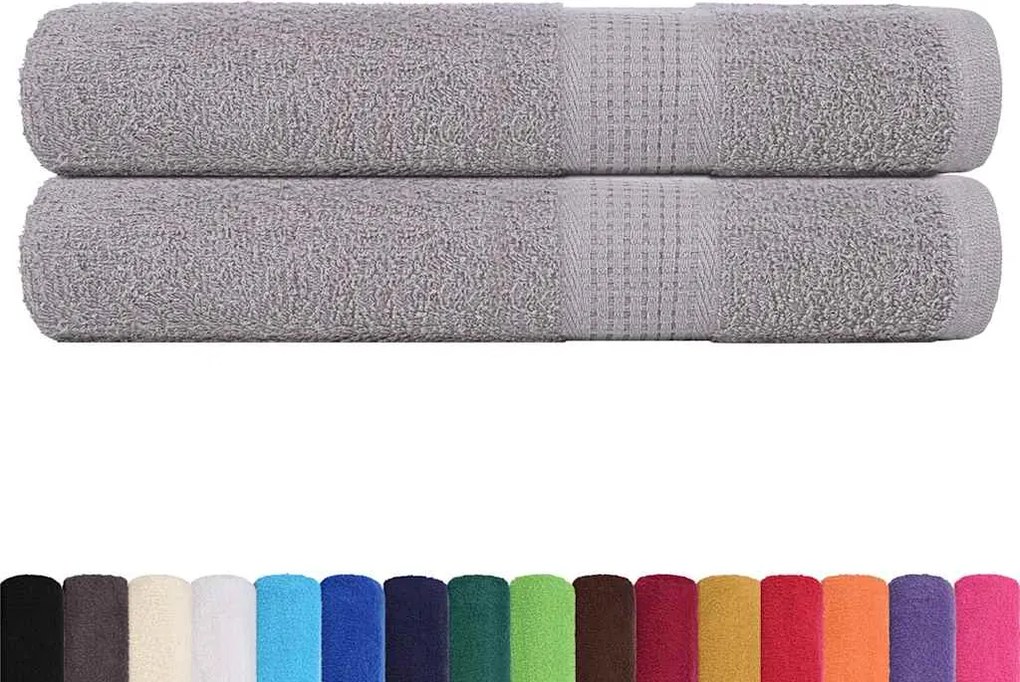 Saunové osušky FROGN 2 ks šedé 80x200 cm 360 g/m² 136839